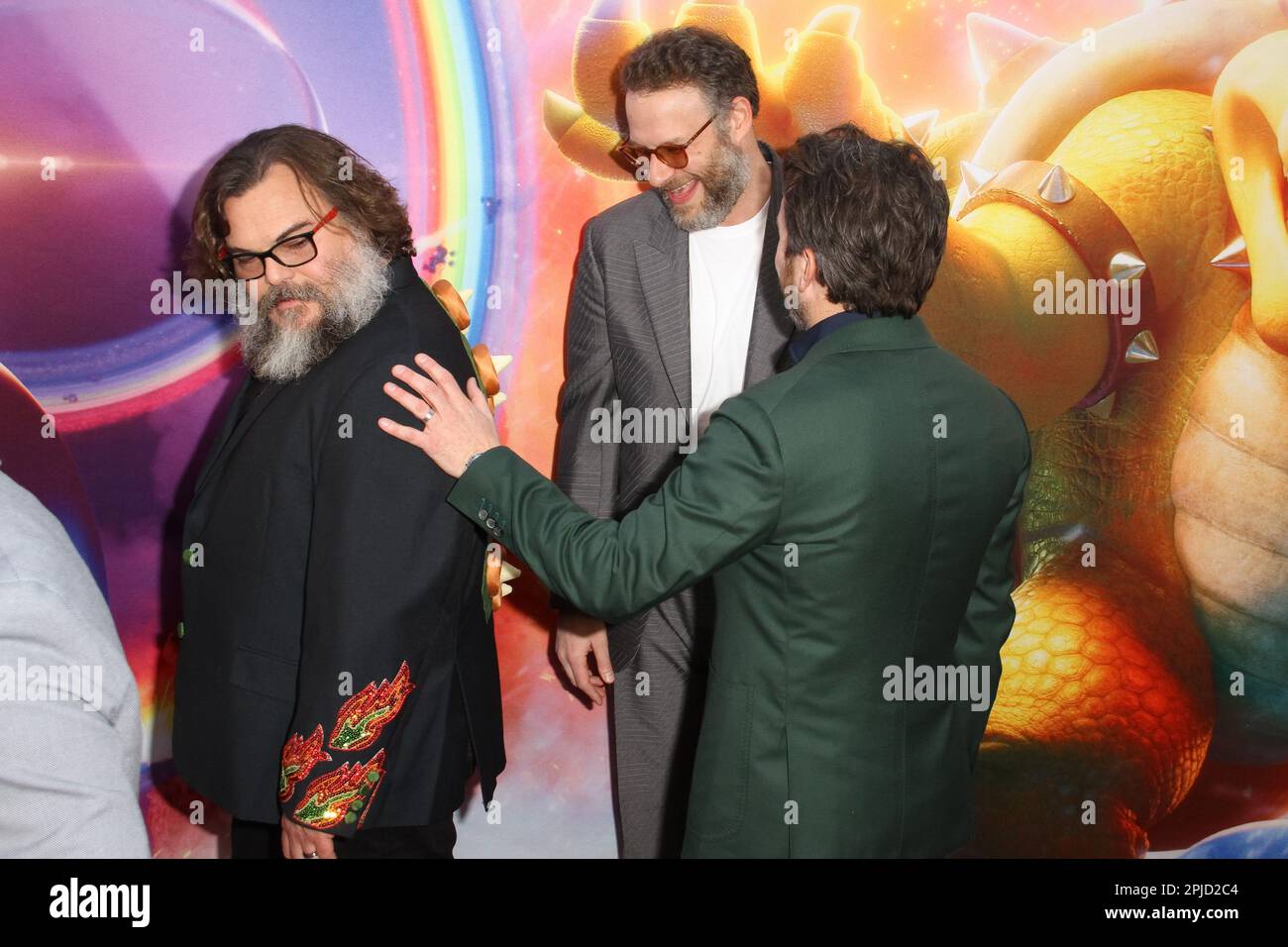 Los Angeles, USA. 02nd Apr, 2023. Jack Black, Seth Rogan, Charlie Day ...