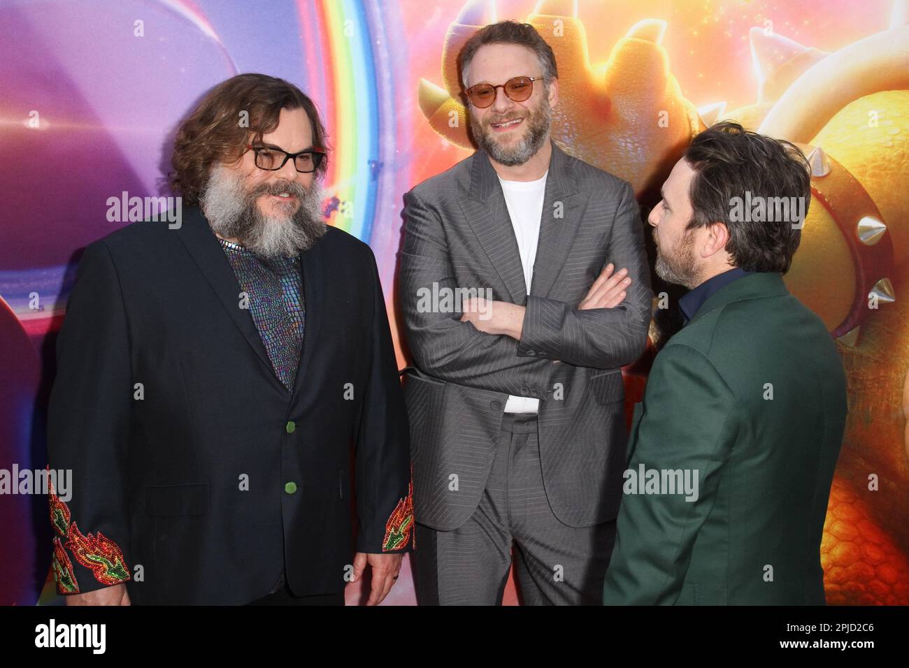 Los Angeles, USA. 02nd Apr, 2023. Jack Black, Seth Rogan, Charlie Day ...