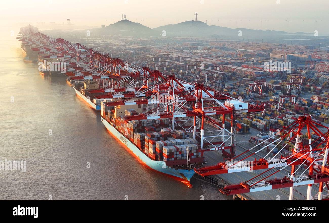 SHANGHAI, CHINA - APRIL 1, 2023 - Aerial photo taken on April 1, 2023 ...