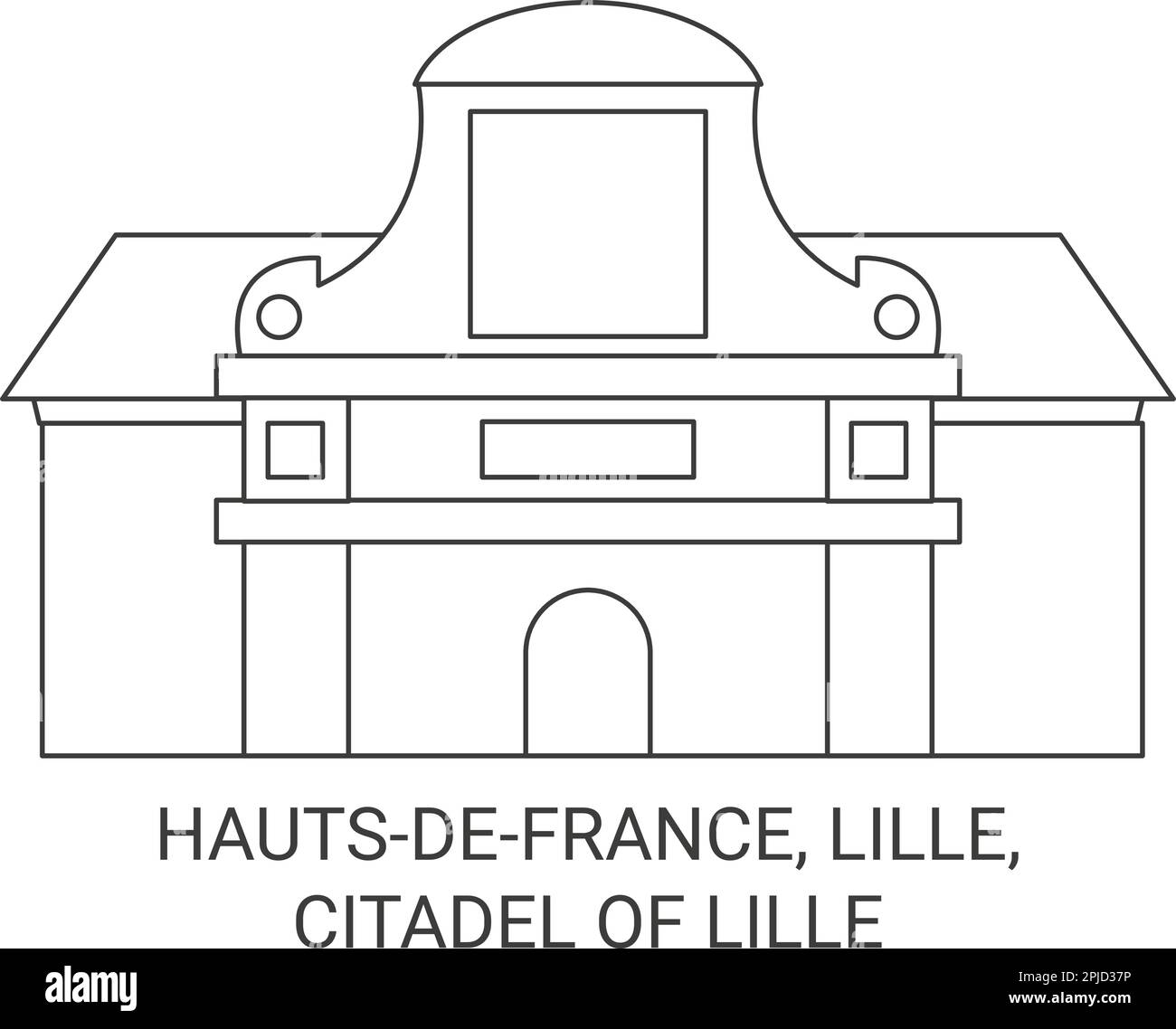 France, Hautsdefrance, Lille, Citadel Of Lille travel landmark vector ...