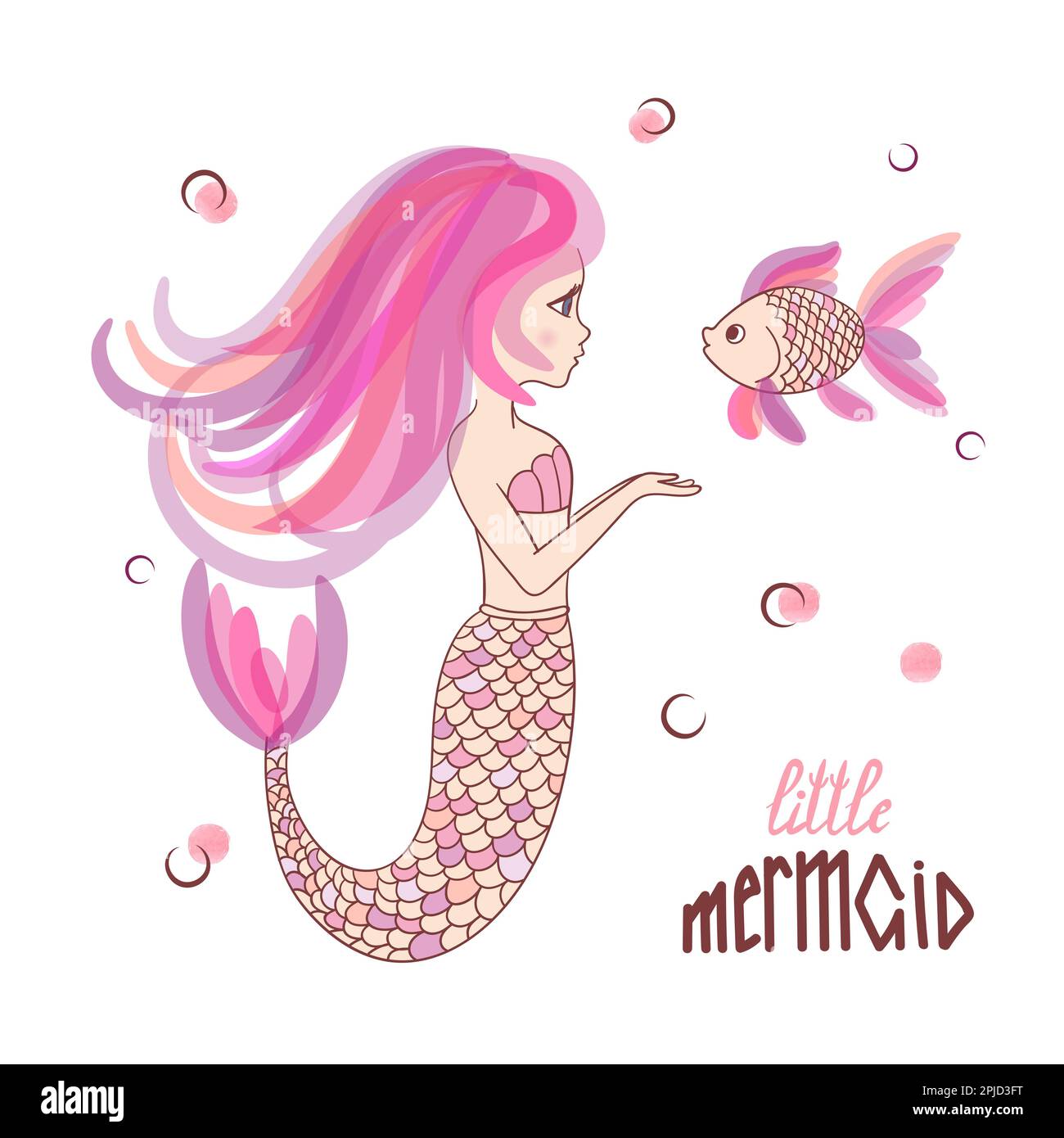 Cartoon little mermaid hi-res stock photography and images - Alamy