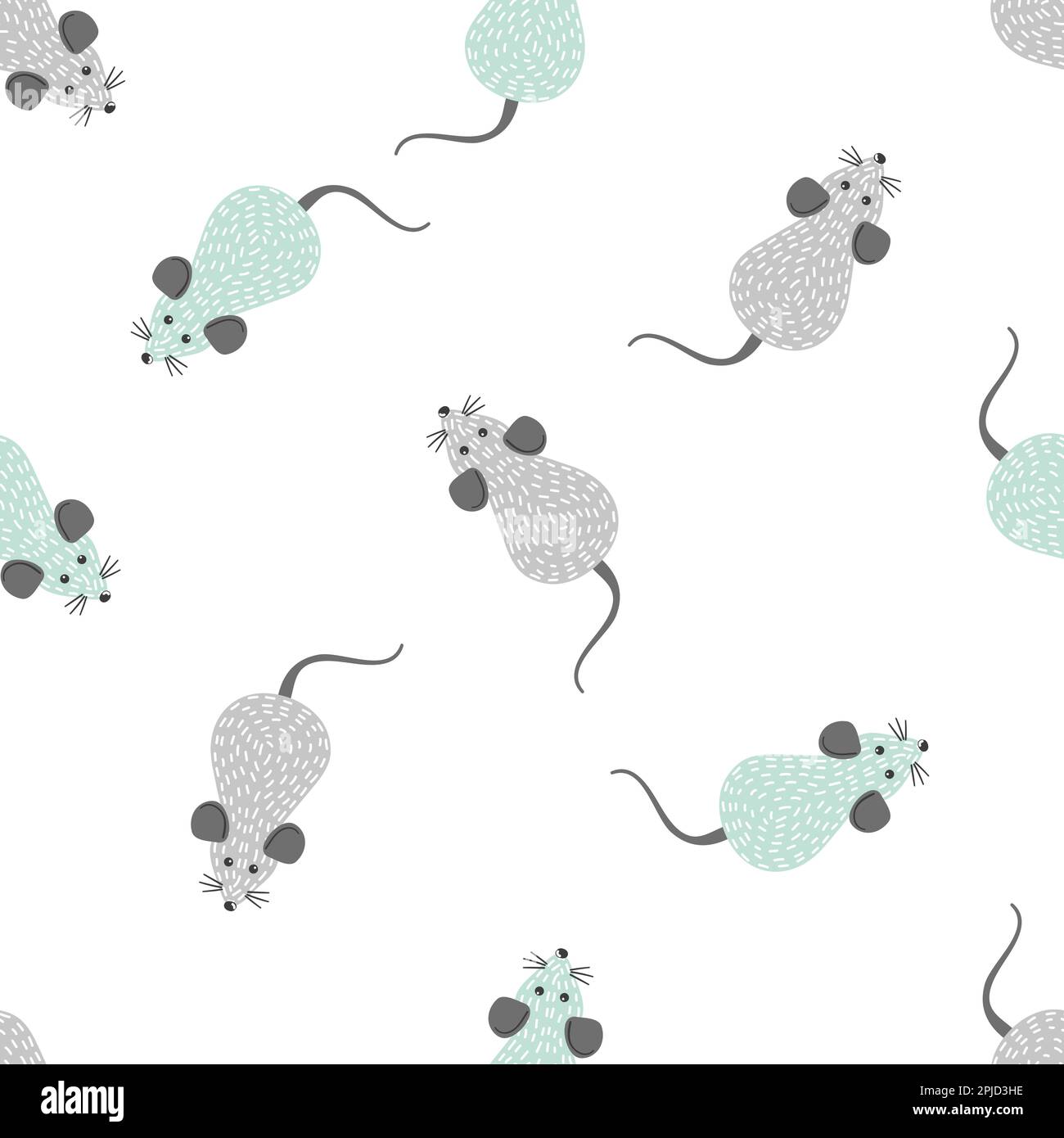 Seamless cute mouse pattern. Vector background with cartoon mice Stock Vector Image & Art - Alamy