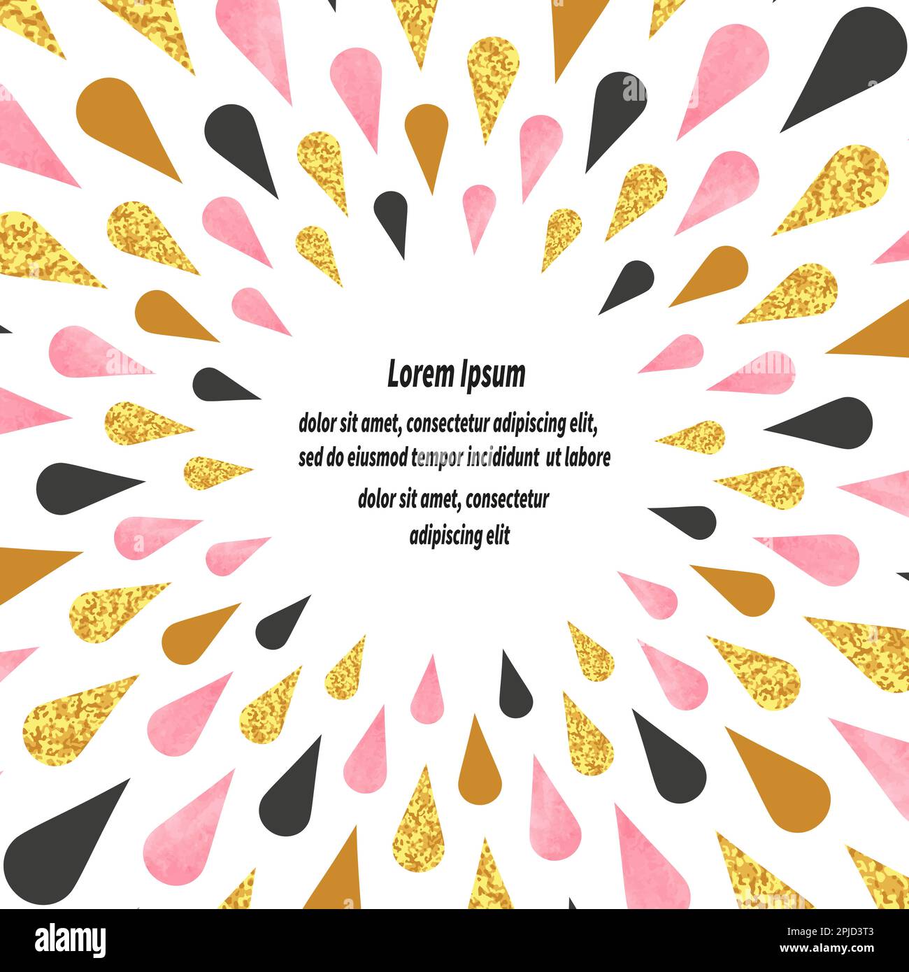 Celebration circle background with drops and place for text Stock ...