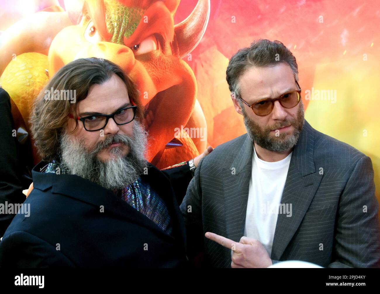 Los Angeles, California, USA 1st April 2023 Actor Jack Black and Actor ...