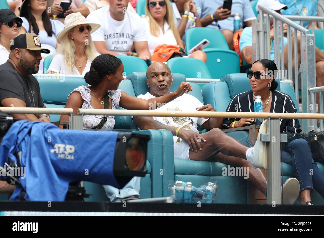 MIAMI GARDENS, FLORIDA - APRIL 01: Boxer Mike Tyson, his daughter Milan ...