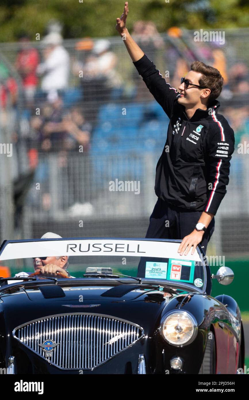 Melbourne, Australia, 2 April, 2023. George Russell (63) driving for ...