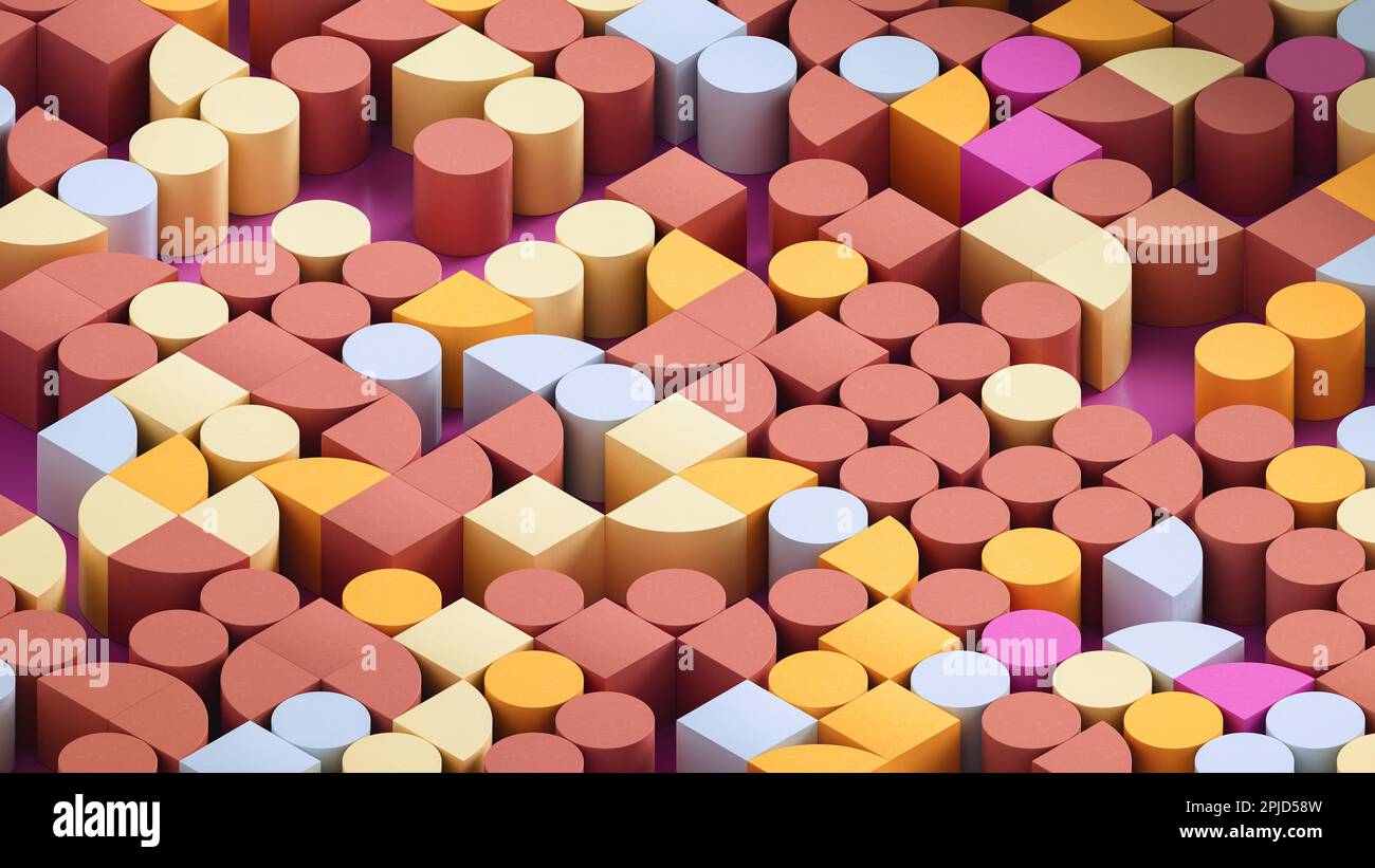 Abstract three-dimensional ornament from 3d geometric forms Stock Photo ...