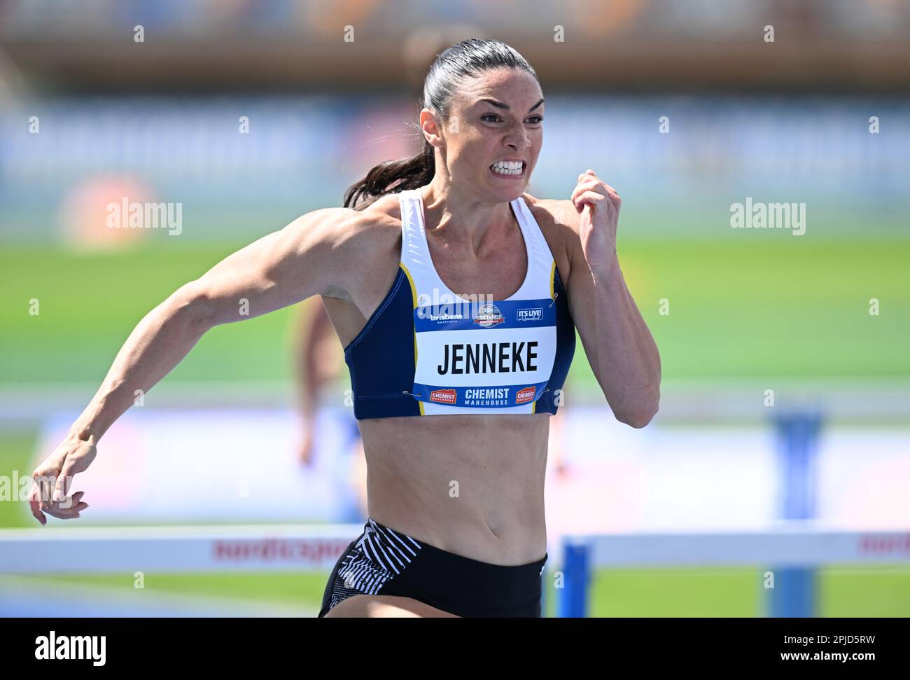 Michelle Jenneke in action during the heats of the women’s 100 metre ...