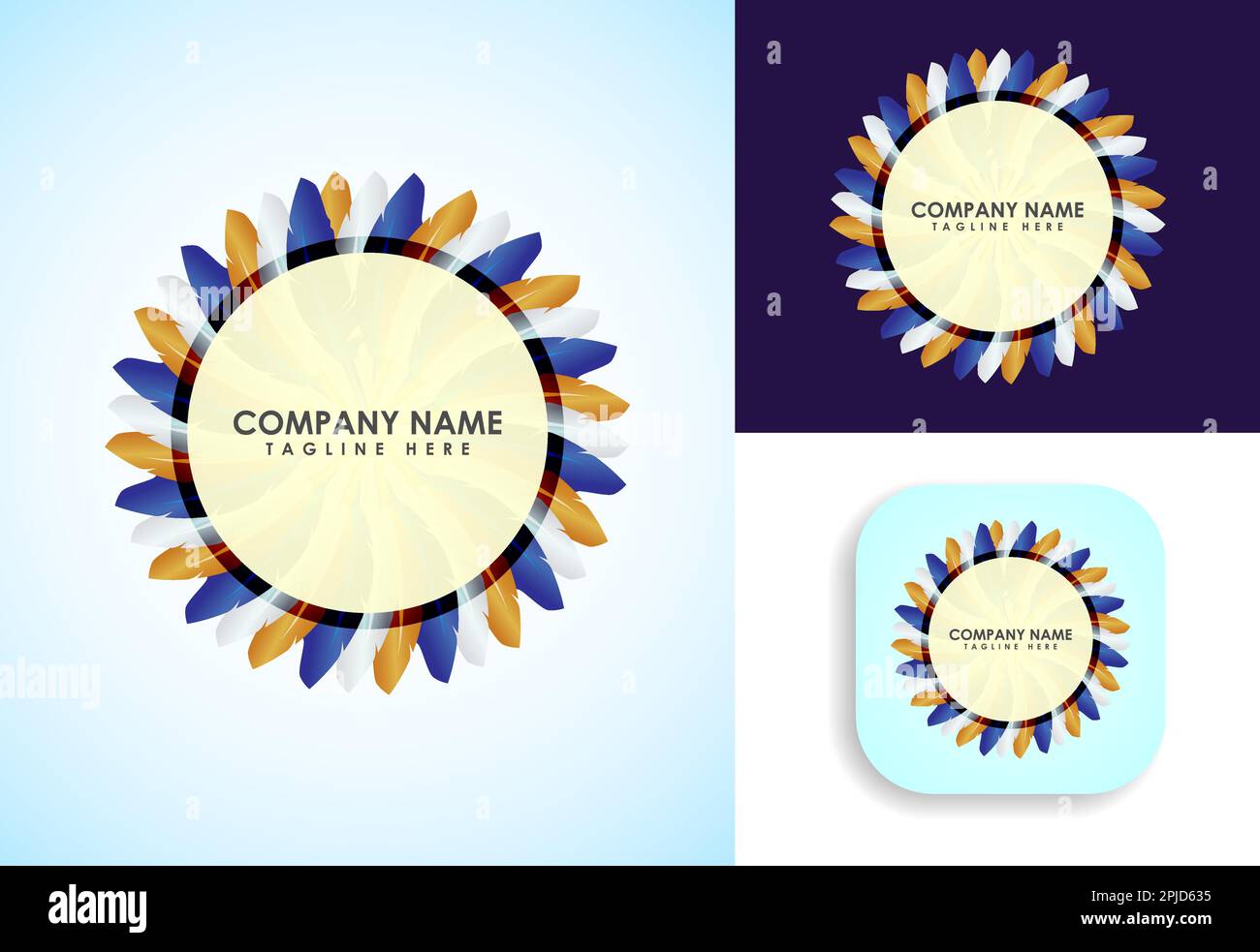 Feather logo design vector template. Feather logo for a writer or ...