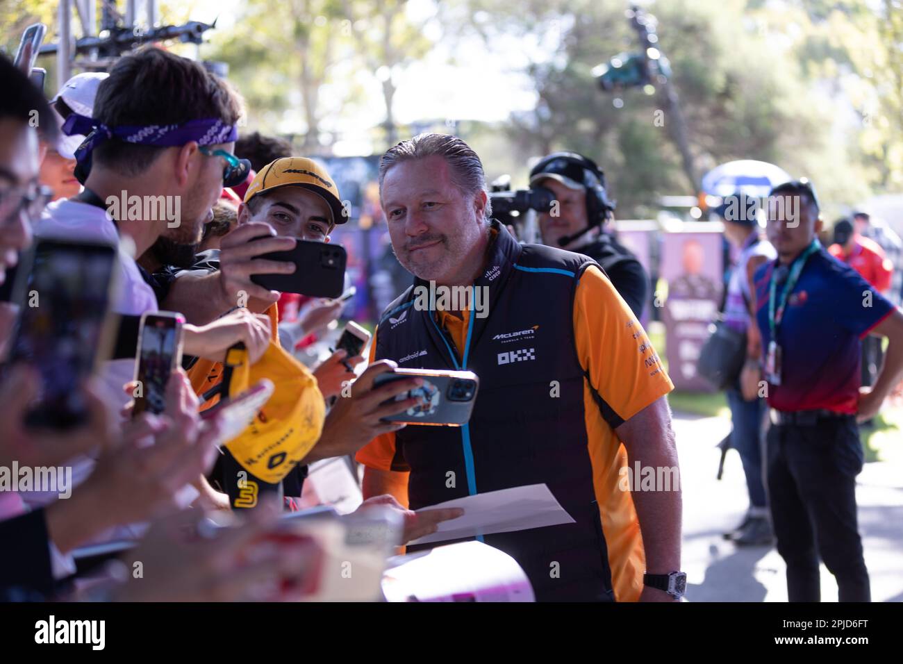 Melbourne, Australia, 2 April, 2023. Zac Brown signing autographs at ...