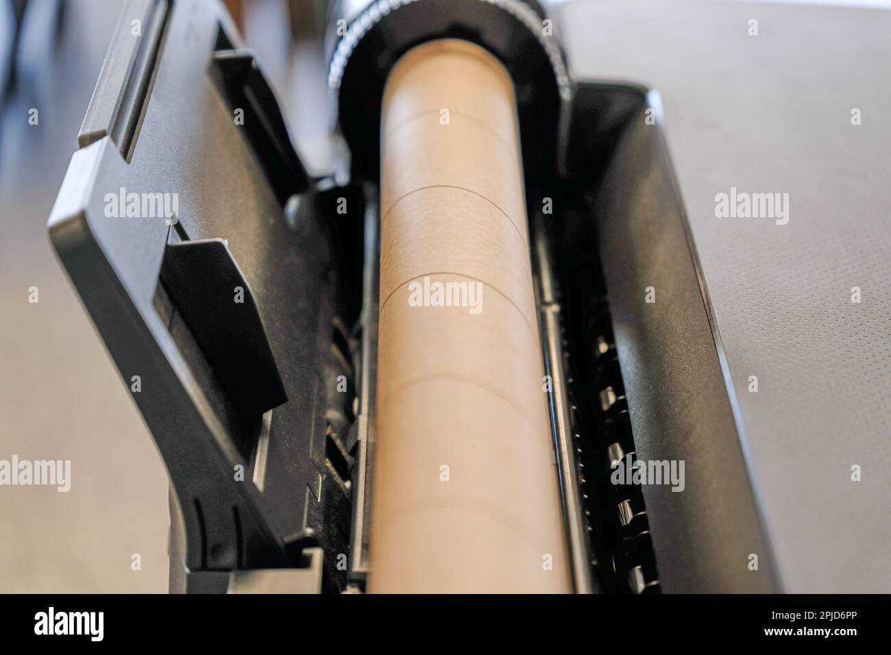 cardboard core for finished paper roll on a printer Stock Photo - Alamy