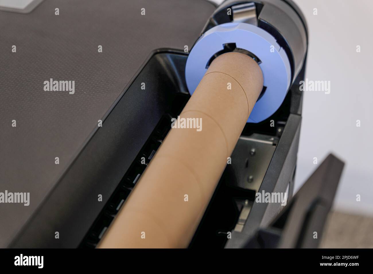 cardboard core for finished paper roll on a printer Stock Photo - Alamy
