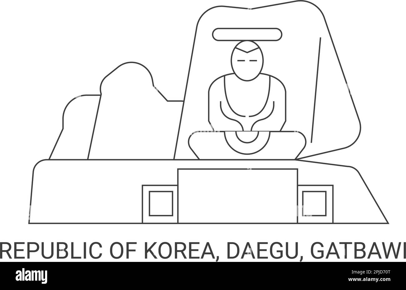 Republic Of Korea, Daegu, Gatbawi, travel landmark vector illustration ...