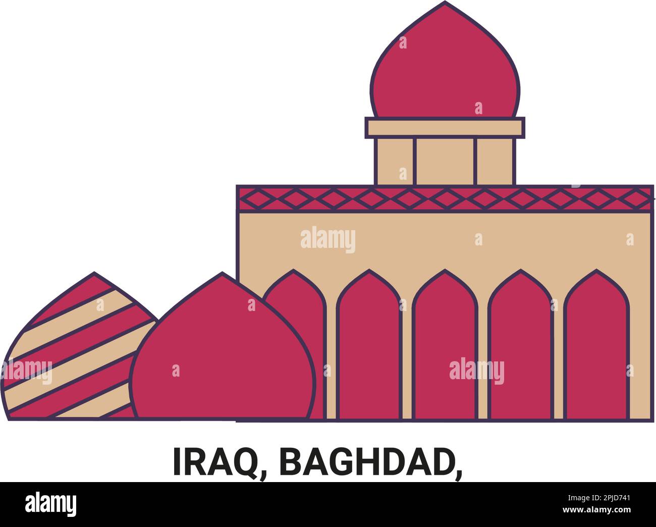 Iraq Baghdad Travel Landmark Vector Illustration Stock Vector Image And Art Alamy