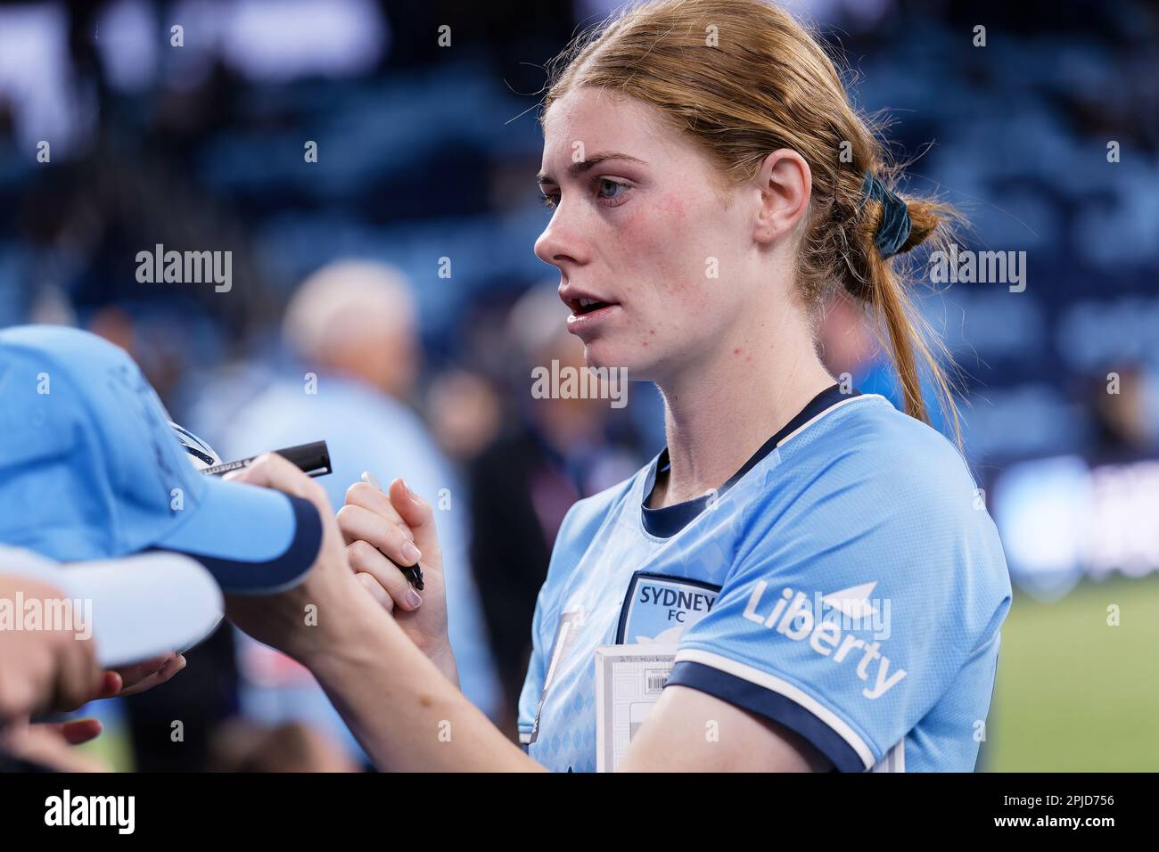 Cortnee Vine of Sydney FC signs autographs after the match between ...