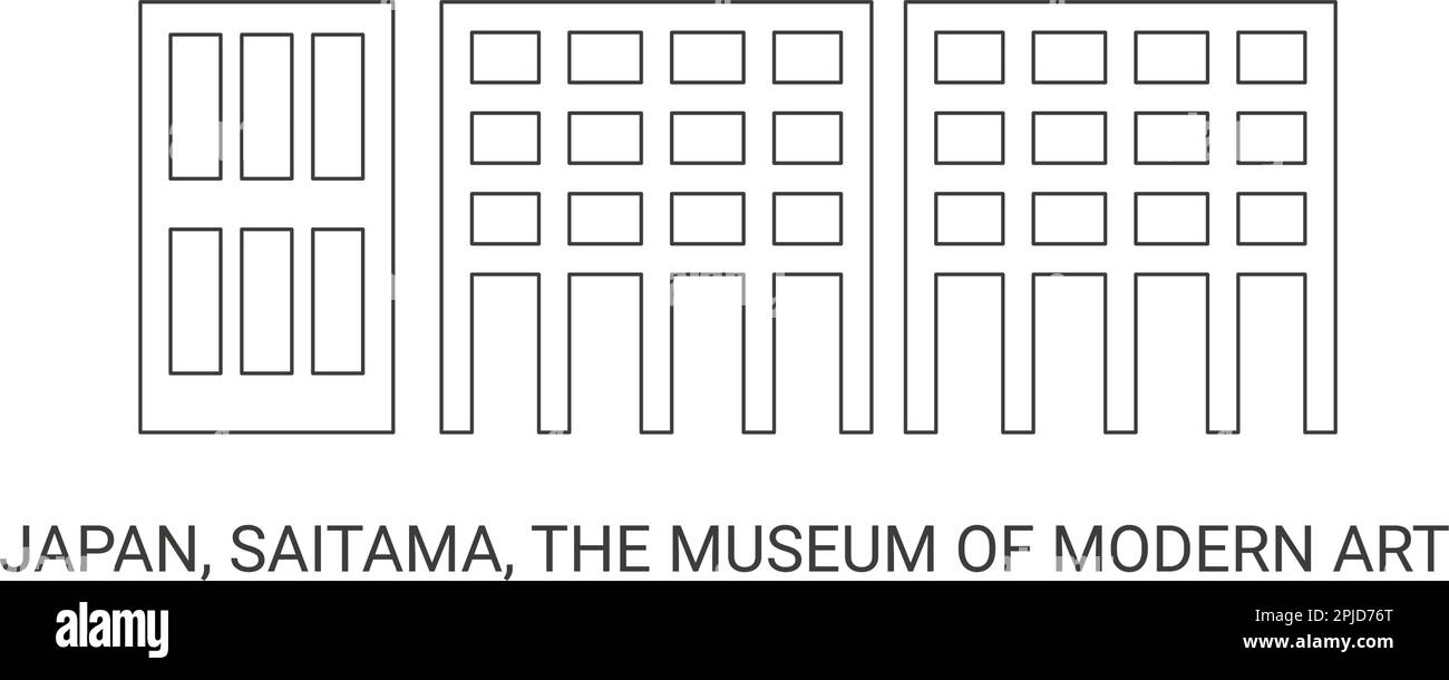 Japan, Saitama, The Museum Of Modern Art, travel landmark vector ...