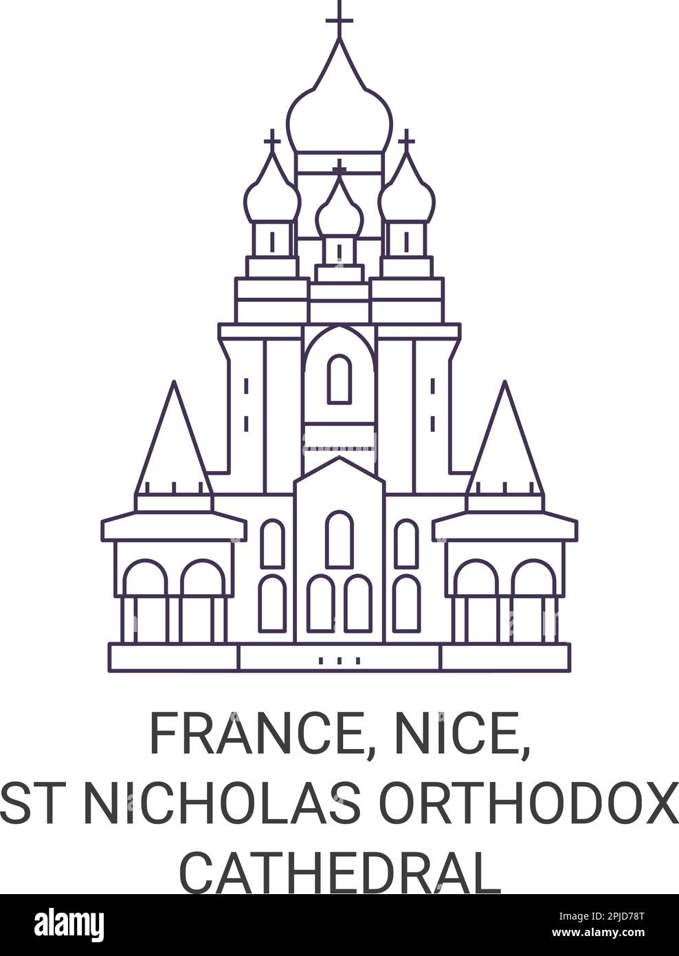 Russian orthodox cathedral of saint nicolas Stock Vector Images - Alamy
