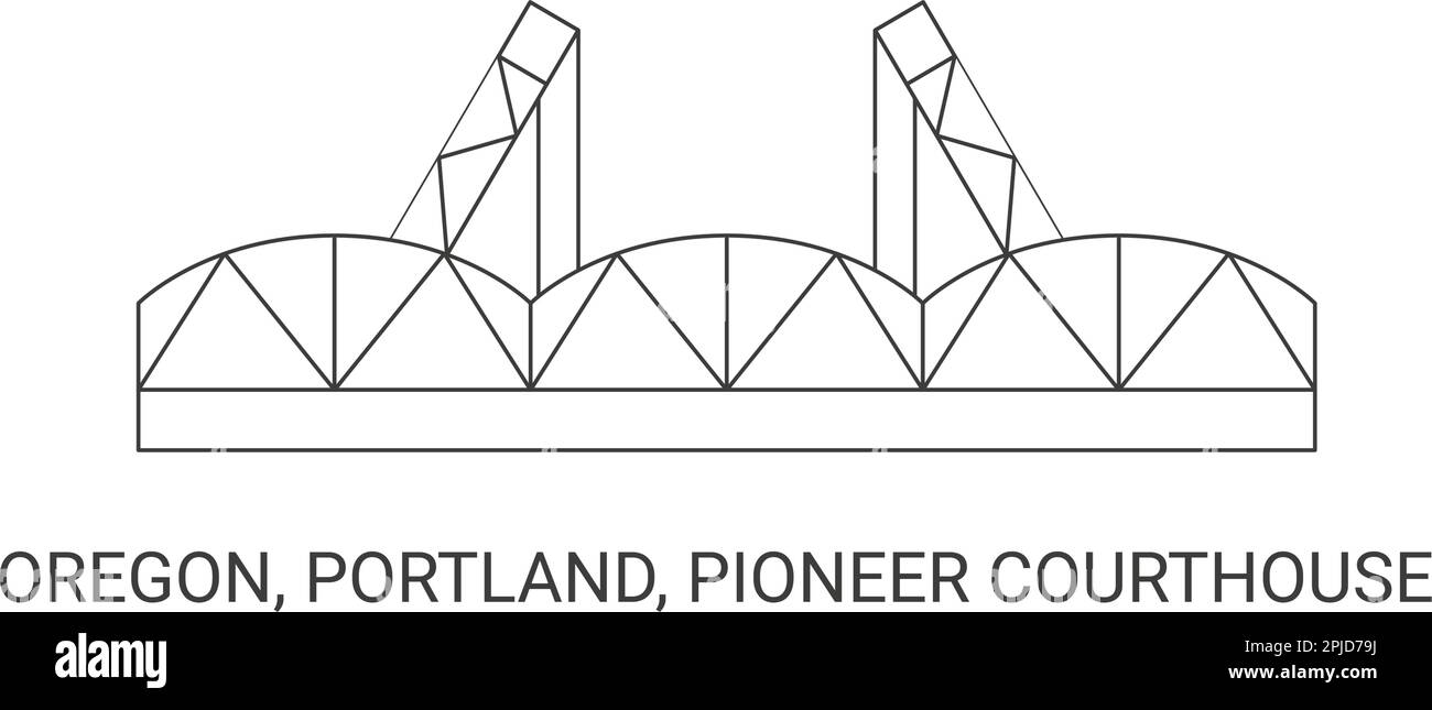 United States, Oregon, Portland, Pioneer Courthouse, travel landmark ...