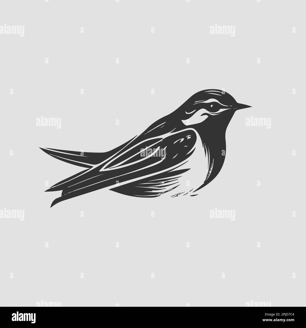 swallow bird illustration vector. retro bird style illustration. bird ...
