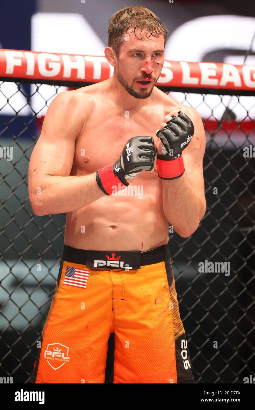 Las Vegas, NV, USA. 1st Apr, 2023. Light Heavyweight Cory Hendricks ...