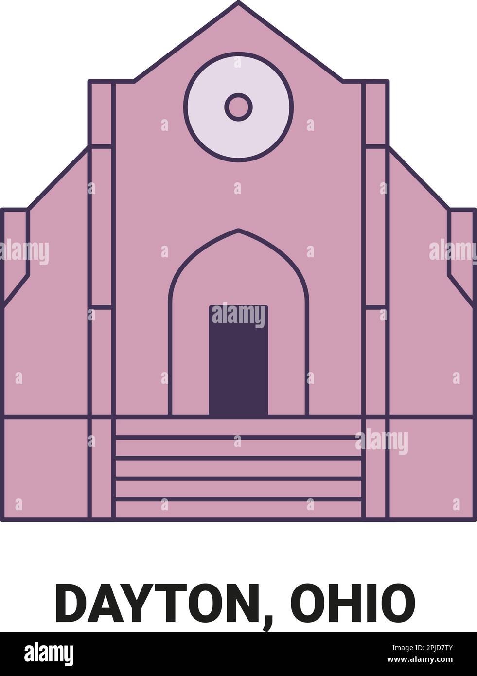 United States, Dayton, Ohio travel landmark vector illustration Stock ... United States, Dayton, Ohio travel landmark vector illustration Stock ...