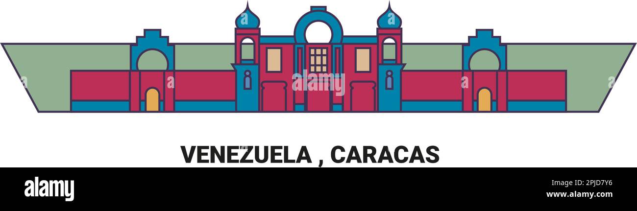 Venezuela , Caracas travel landmark vector illustration Stock Vector ...