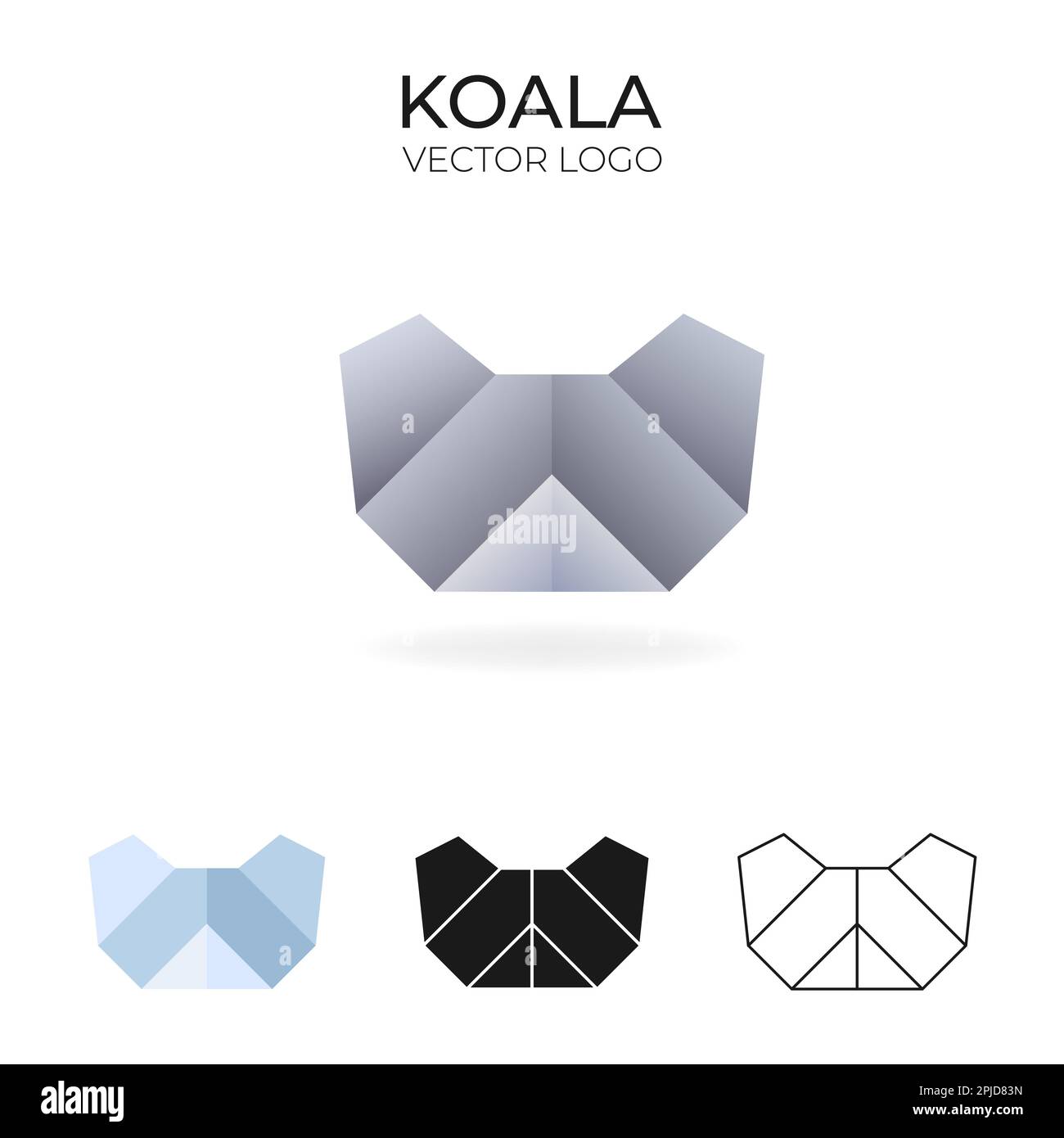 Origami vector logo and icon with koala Stock Vector Image & Art - Alamy