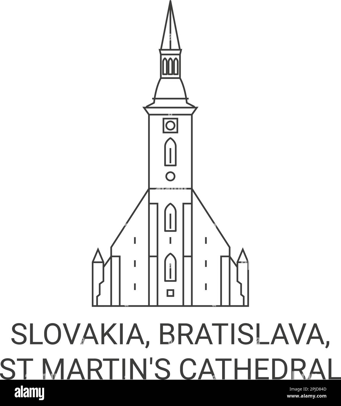 Slovakia, Bratislava, St Martin's Cathedral travel landmark vector ...