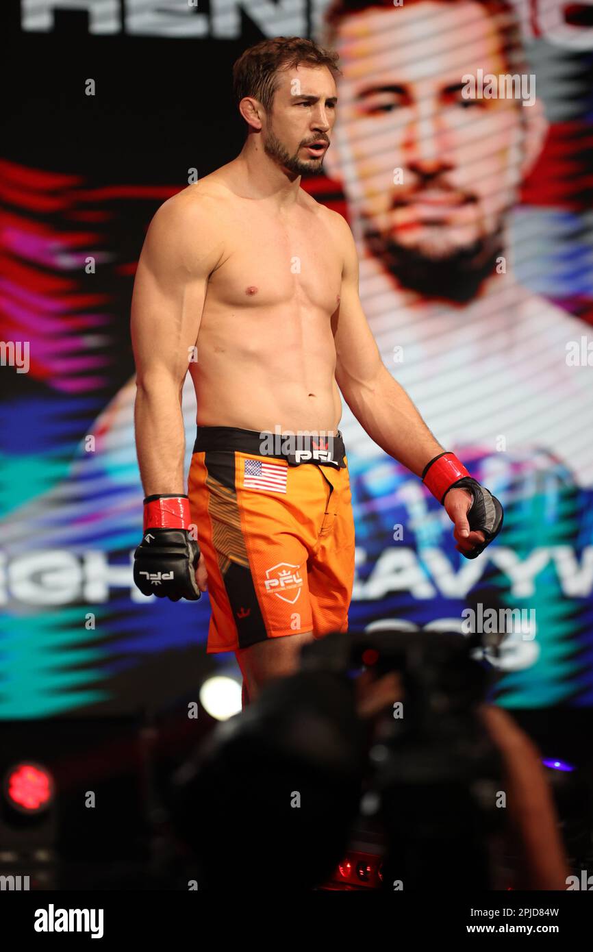 Las Vegas, NV, USA. 1st Apr, 2023. Light Heavyweight Cory Hendricks ...