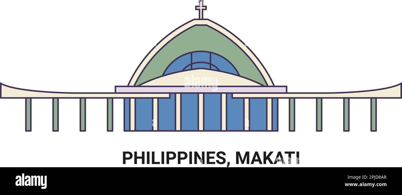 Philippines, Makati travel landmark vector illustration Stock Vector ... Philippines, Makati travel landmark vector illustration Stock Vector ...