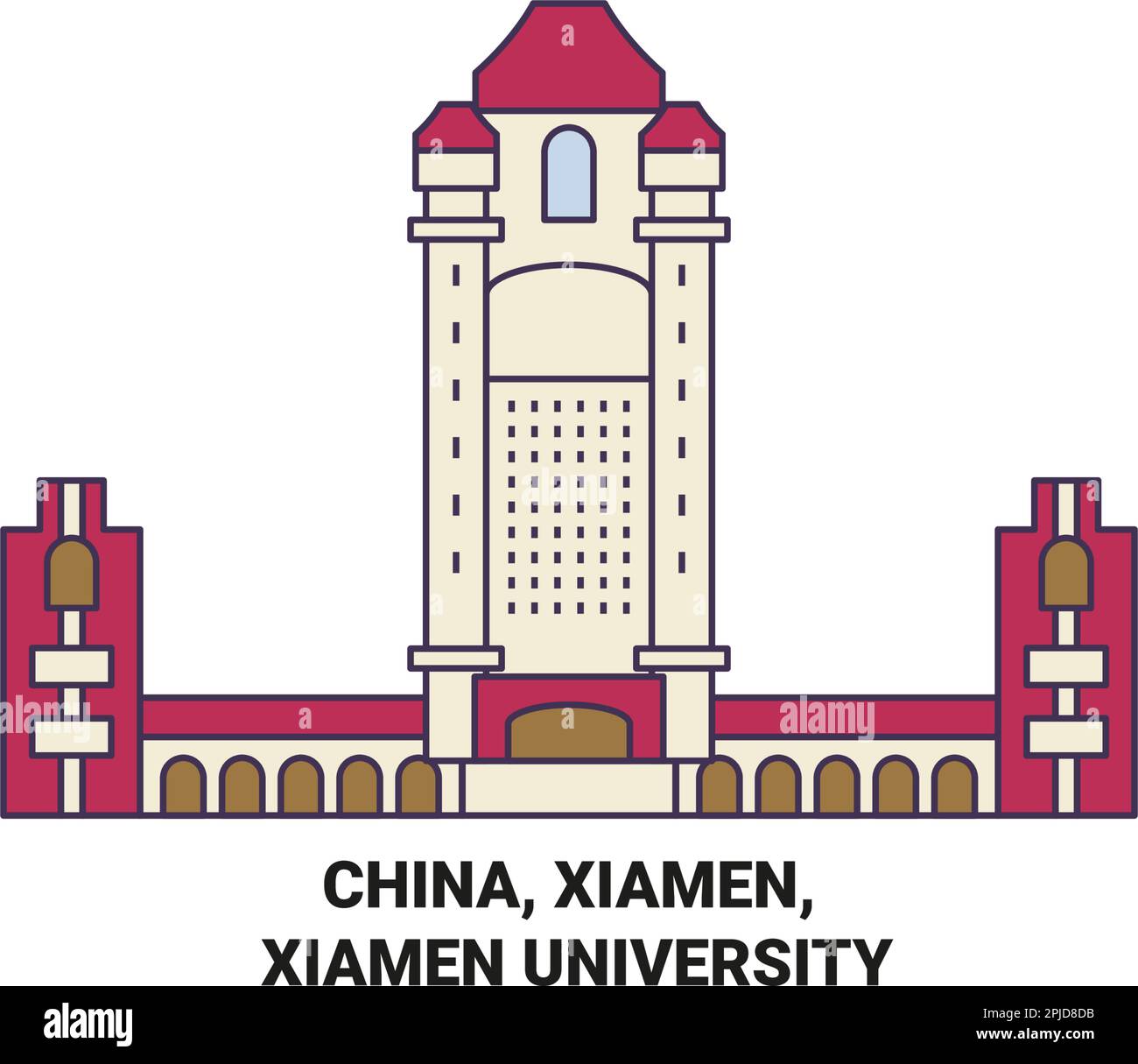 Courtyard house china Stock Vector Images - Alamy