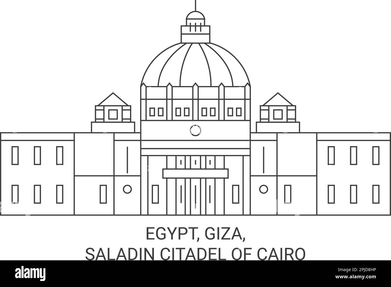 Egypt, Giza, Saladin Citadel Of Cairo travel landmark vector ...