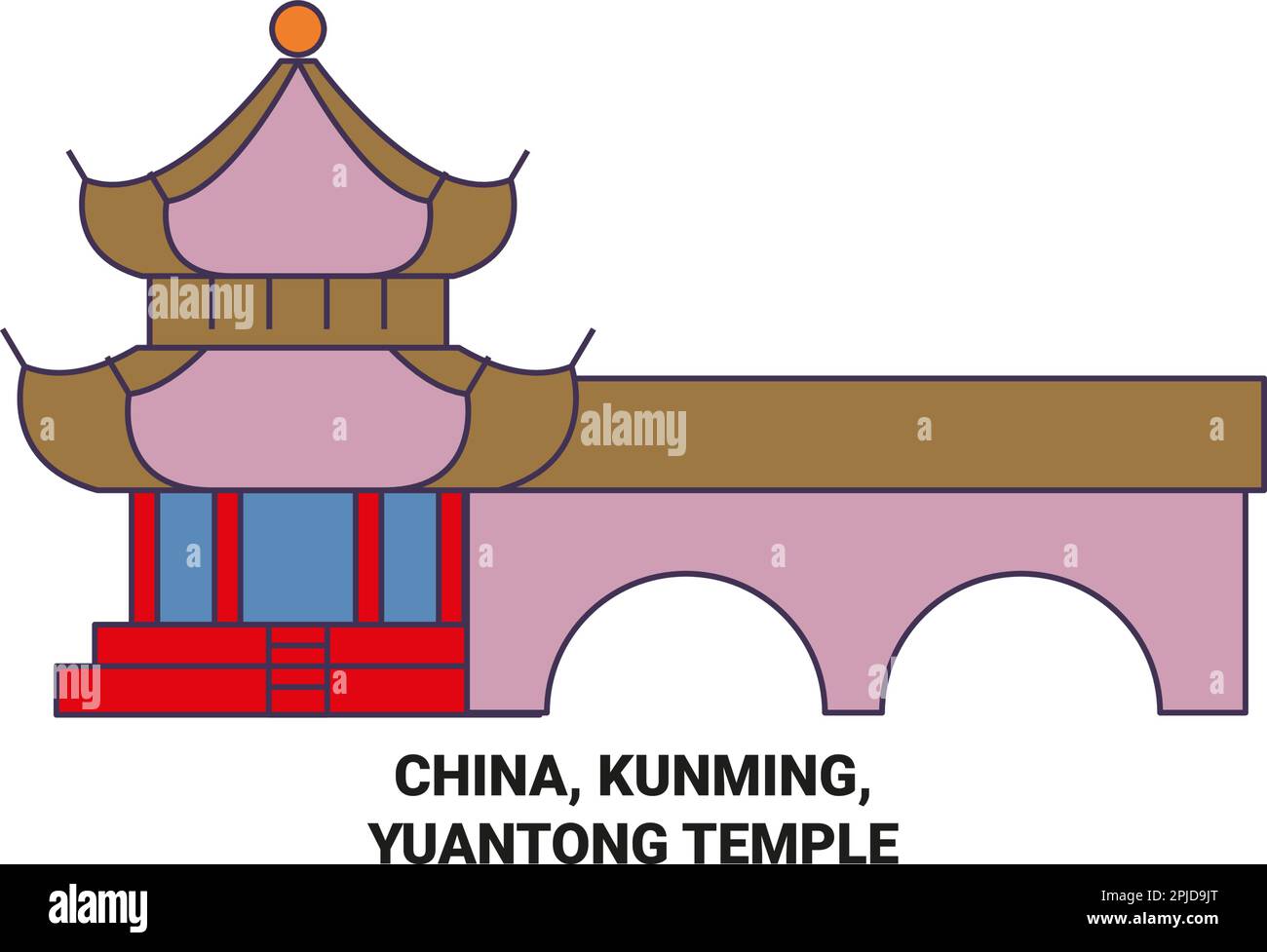 Roof and yuantong temple Stock Vector Images - Alamy