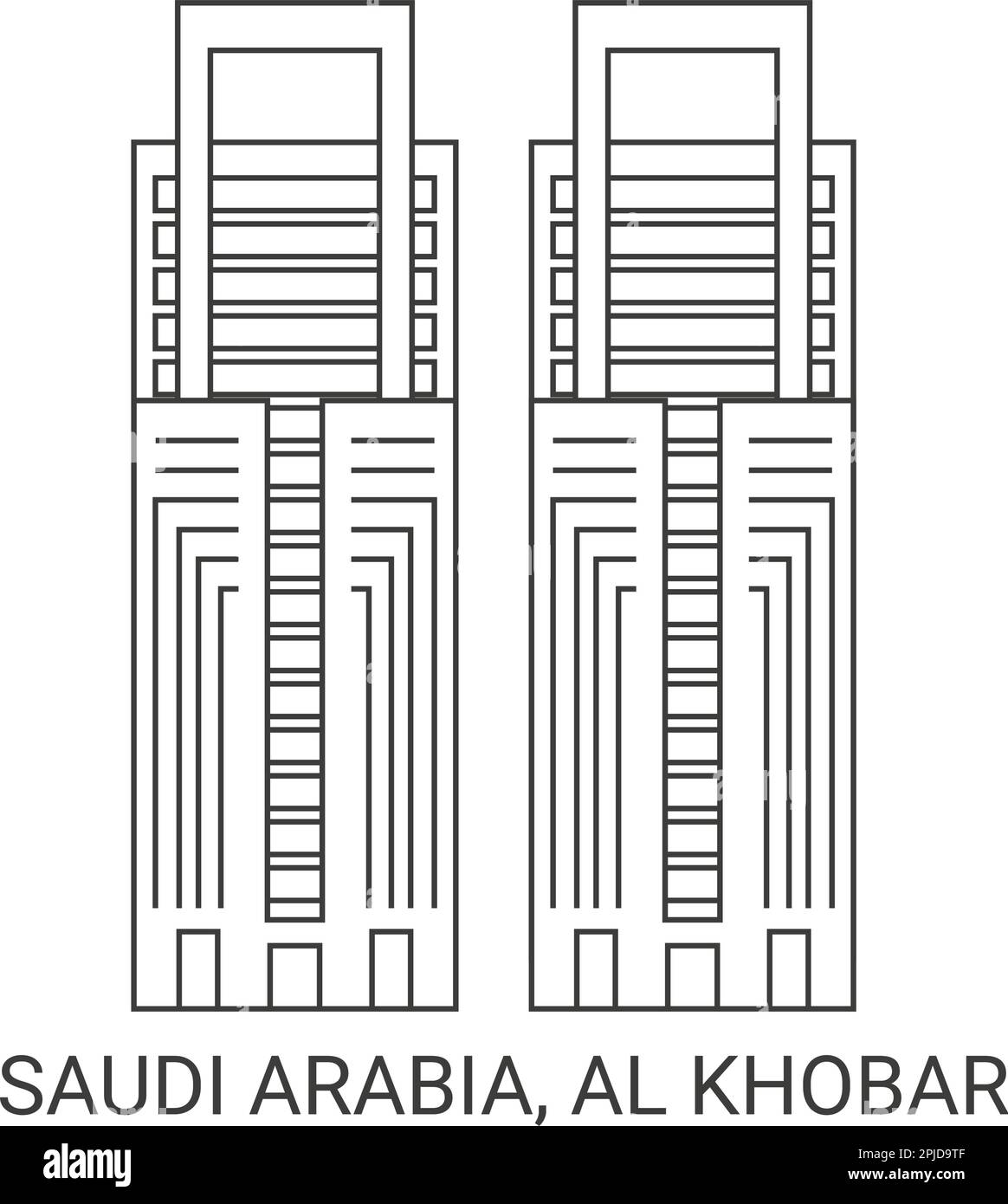 Saudi Arabia Khobar Travel Landmark Vector Illustration Stock Vector Image And Art Alamy