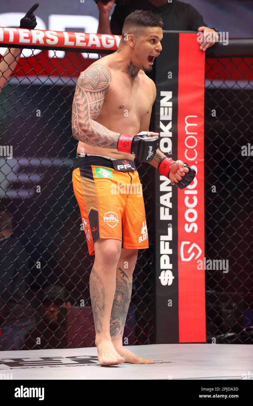 April 1, 2023: Light Heavyweight Delan Monte in the octagon prior to ...
