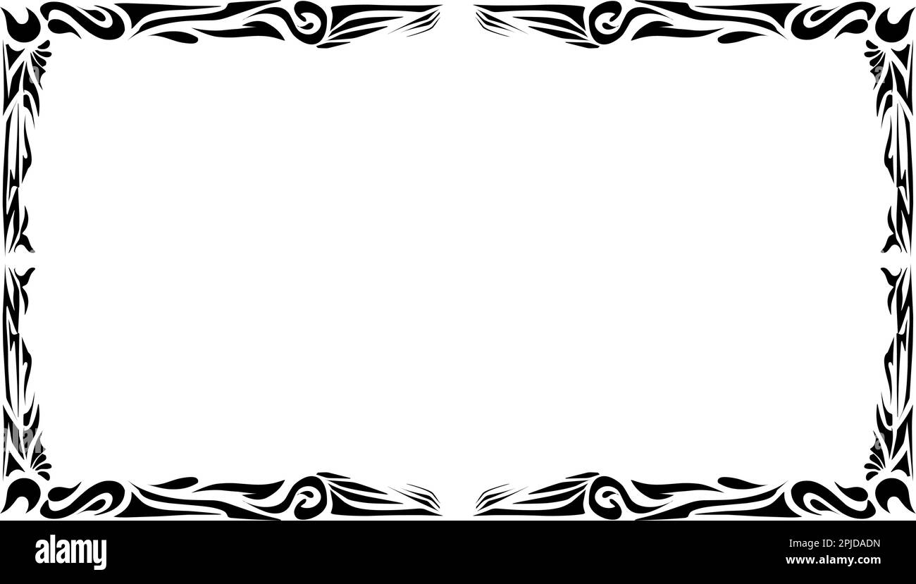 Illustration of a photo frame with a tribal design. Perfect for photo ...