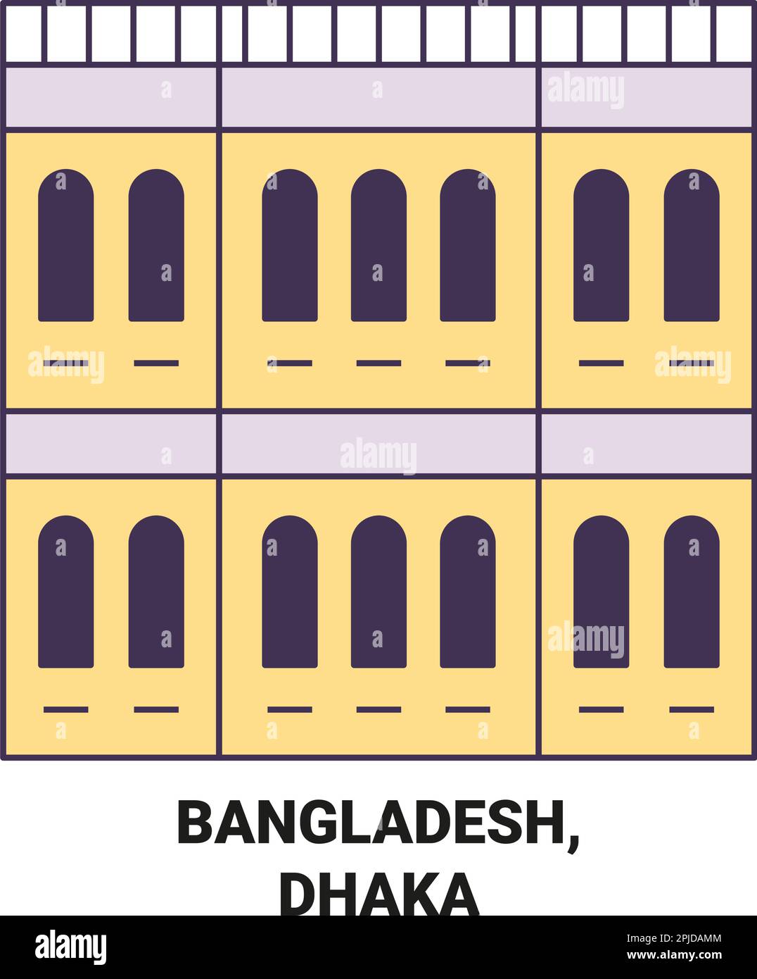 Bangladesh, Dhaka travel landmark vector illustration Stock Vector Image & Art - Alamy