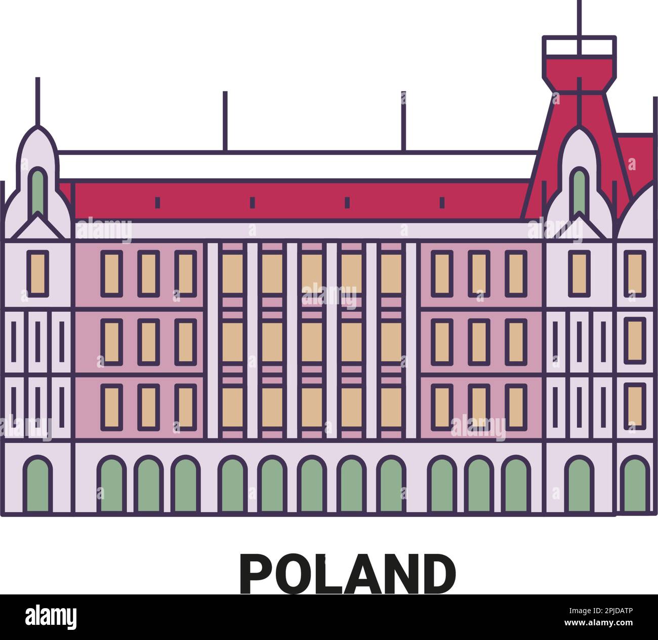 Poland, D, travel landmark vector illustration Stock Vector Image & Art ...