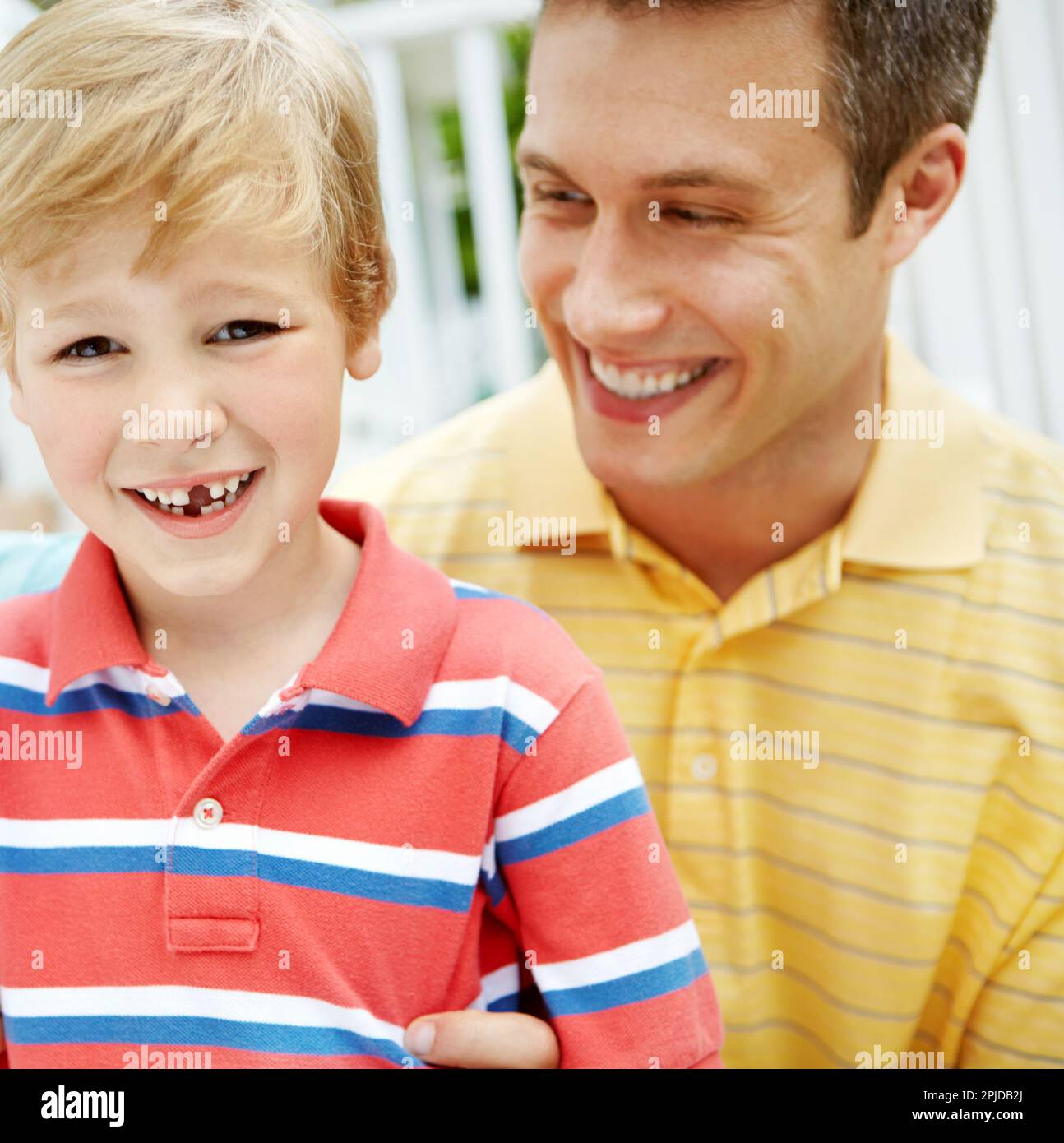 My dads the best. Cute little boy spending time with his dad Stock ...