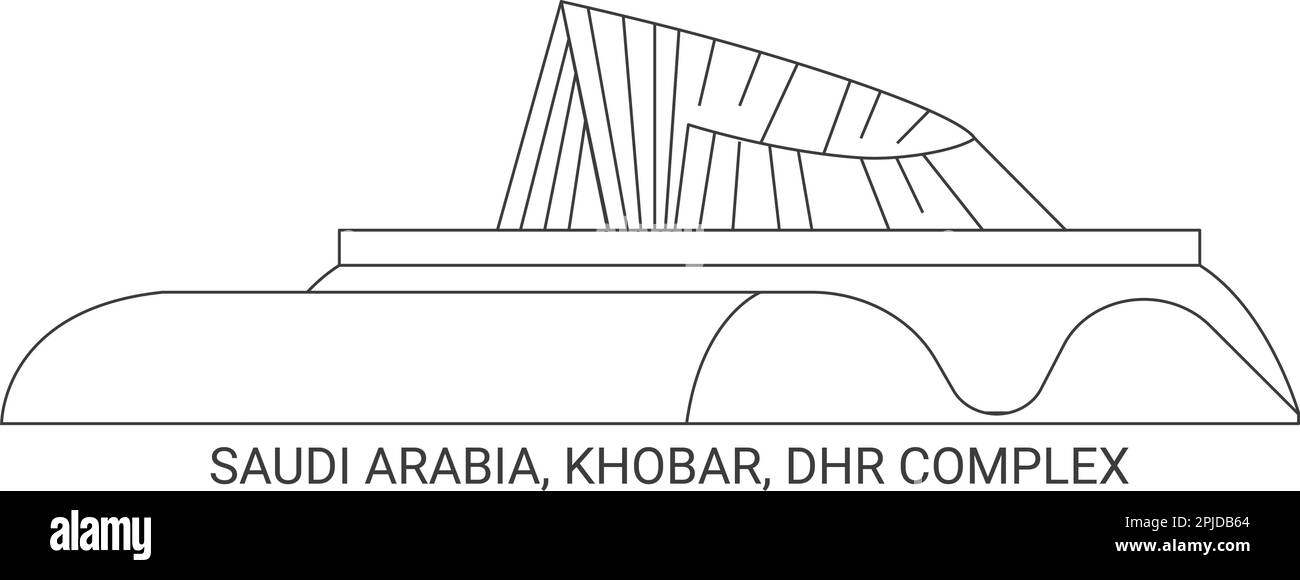 Saudi Arabia, Khobar, Dhr Complex travel landmark vector illustration ...