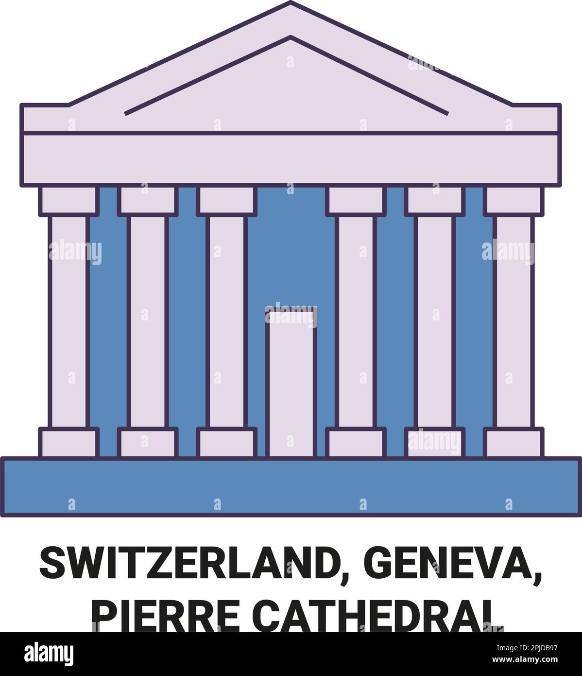 Saint pierre cathedral geneve Stock Vector Images - Alamy