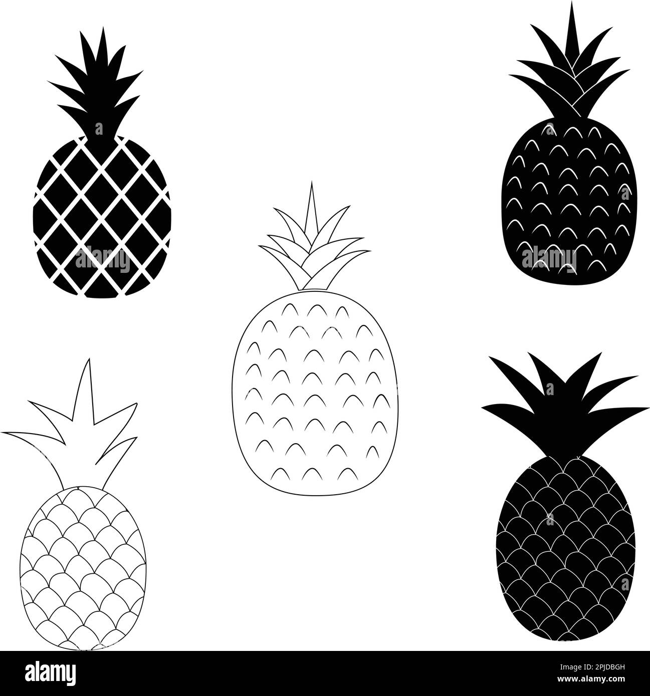 pineapple logo stock illustration design Stock Vector Image & Art - Alamy