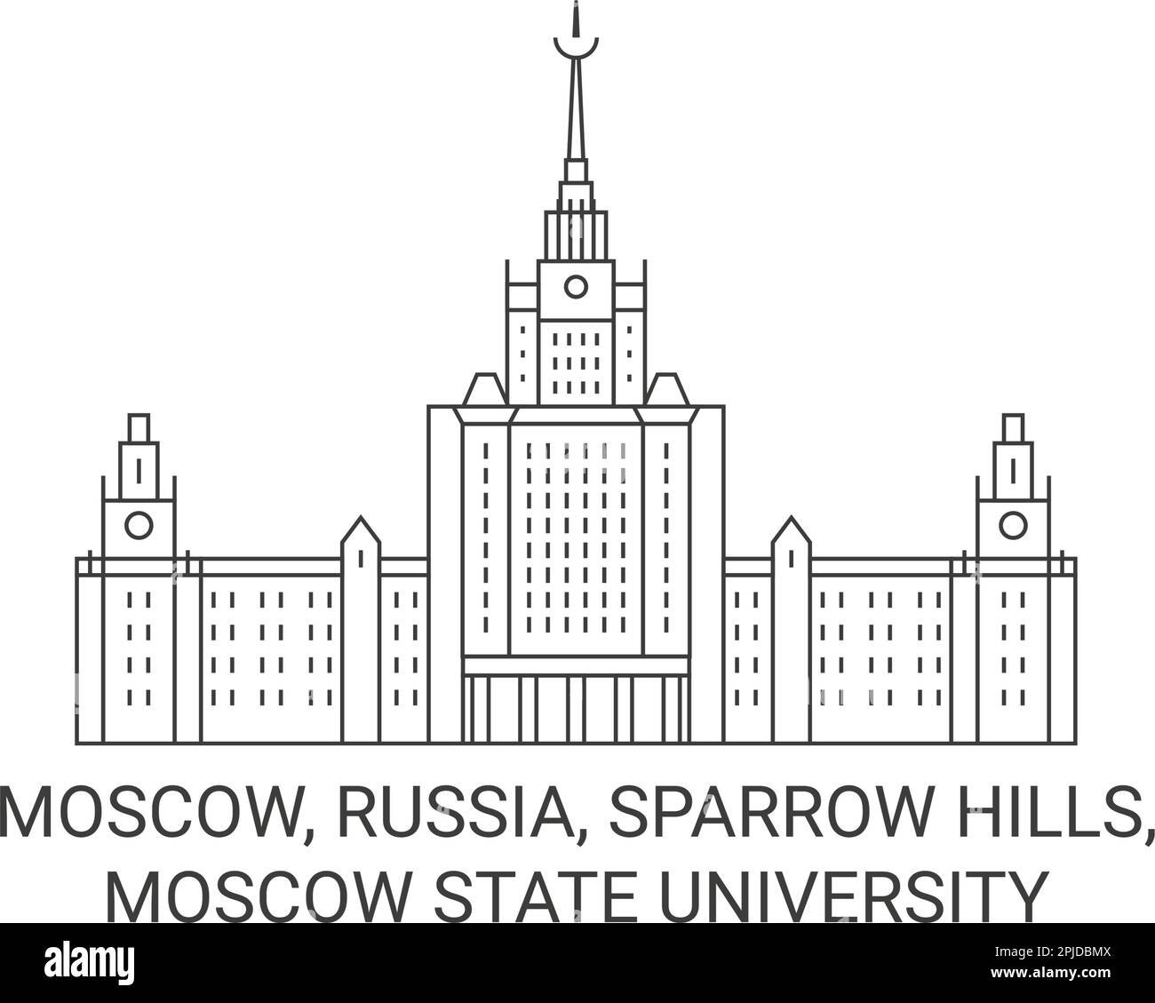 Russia, Moscow, Sparrow Hills, Moscow State University travel landmark ...