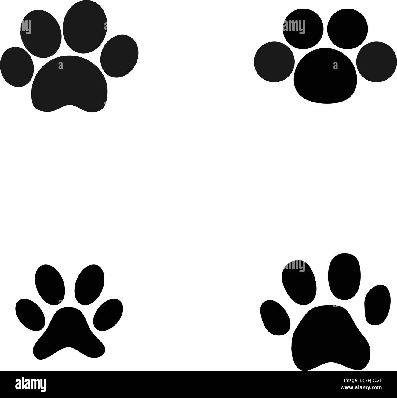 Dog footprint Stock Vector Images - Alamy