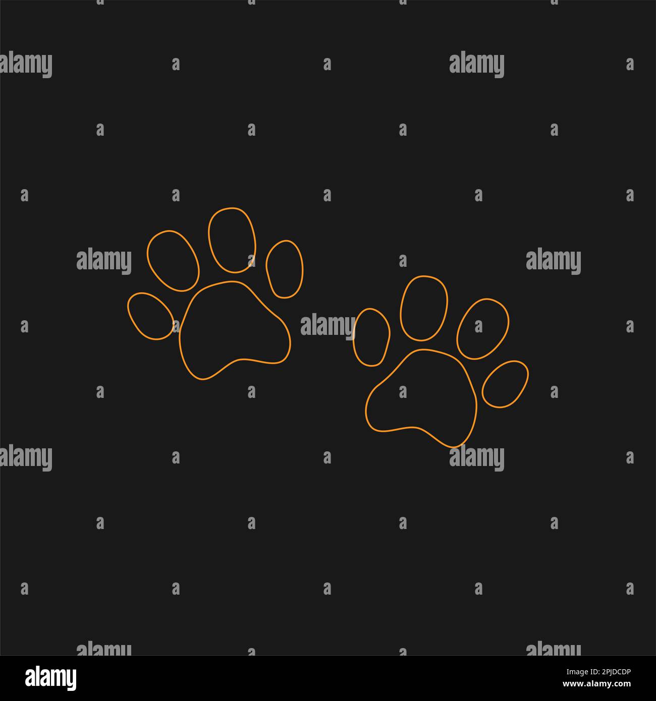 dog footprint background vektor illustration design Stock Vector Image ...