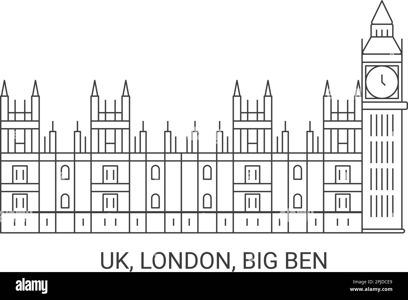 England, London, Big Ben, travel landmark vector illustration Stock ...