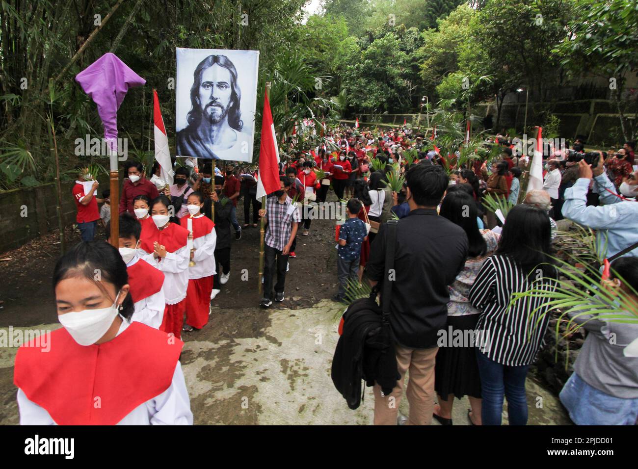 Sleman, Yogyakarta, Indonesia. 2nd Apr, 2023. Catholics of the St ...