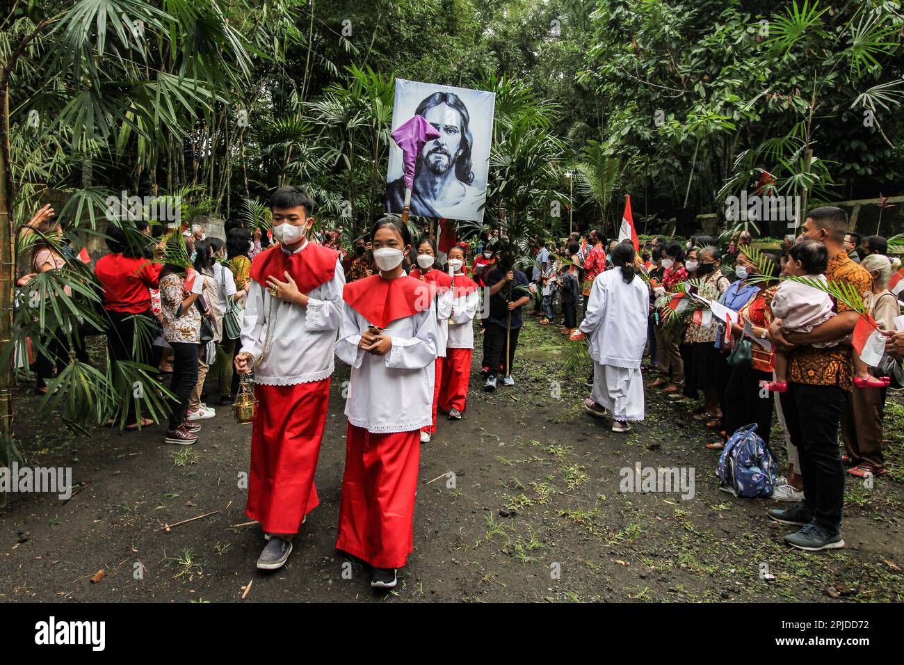 Sleman, Yogyakarta, Indonesia. 2nd Apr, 2023. Catholics of the St ...