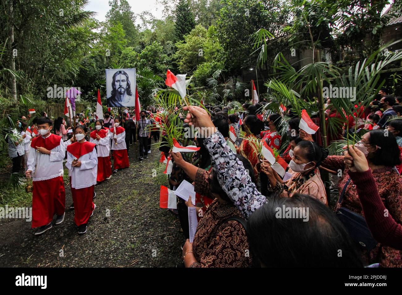 Sleman, Yogyakarta, Indonesia. 2nd Apr, 2023. Catholics of the St ...