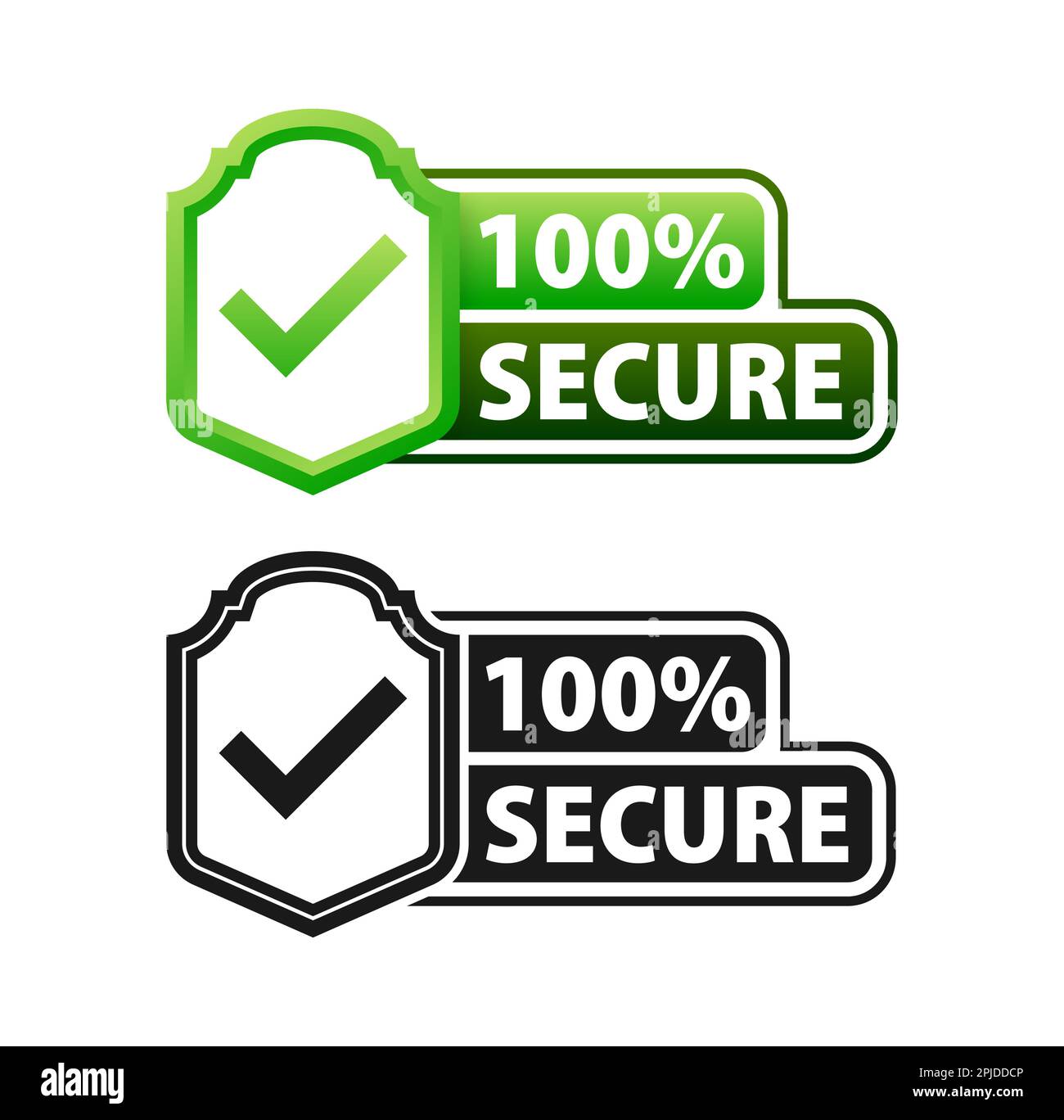 100 percent Secure label Maximum data protection and security Stock ...